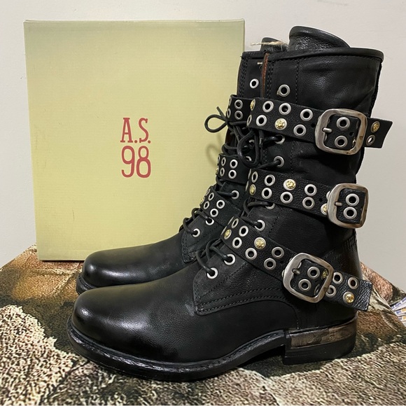 A.S.98 | Shoes | Nib As98 Black Archie Attalla Boots Size 39 | Poshmark